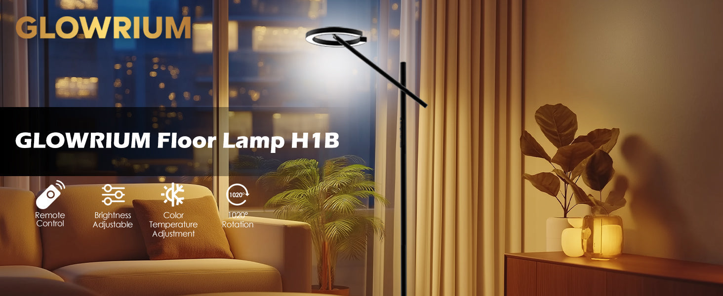 GLOWRIUM LED Floor Lamp – Bright, Modern, and Dimmable for Your Home – Glowrium